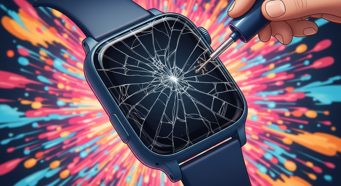Reviving a Completely Crushed Smartwatch Screen – Sydney CBD Repair Centre