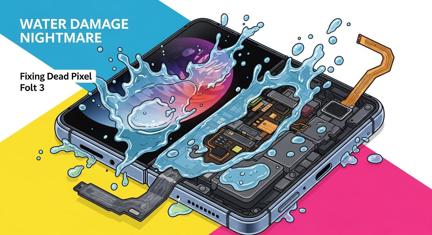 WATER DAMAGE NIGHTMARE: Fixing Dead Pixel Fold 3 – Sydney CBD Repair Centre